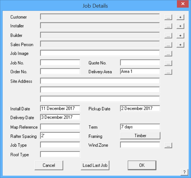 AppliCad Help – Job-Info