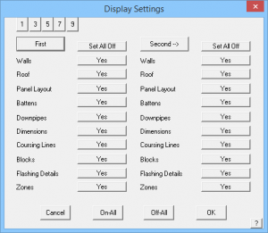 AppliCad Help – Set Display