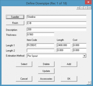 AppliCad Help – Downpipes