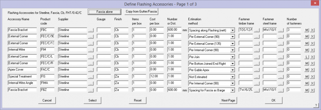 AppliCad Help – Flashings