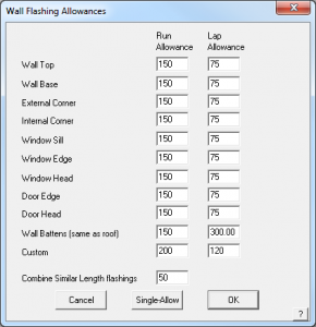 AppliCad Help – Wall Flashing