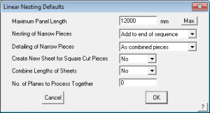 AppliCad Help – Linear Nesting
